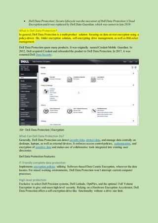 Dell data protection | DOCX