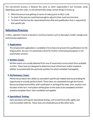 Dell - Human Resource Management | PDF