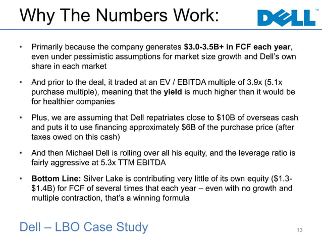 DELL-LBO-Case-Study-Presentation.pdf Example | PDF