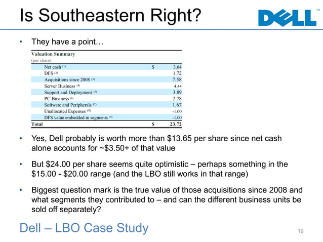 DELL-LBO-Case-Study-Presentation.pdf Example | PDF