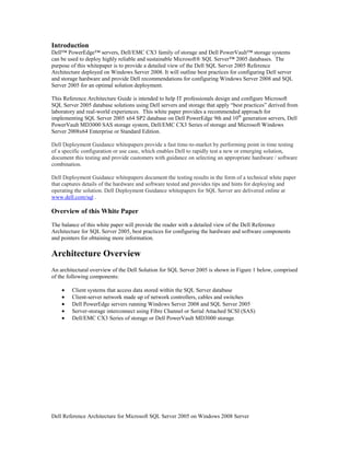 Dell Reference Architecture Guide Deploying Microsoft® SQL ... | PDF