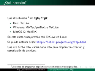 Una pequeña introducción a LATEX | PDF