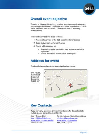 UK Event - Dell B2B Social Media Huddle, London 2009 | PDF | Internet ...