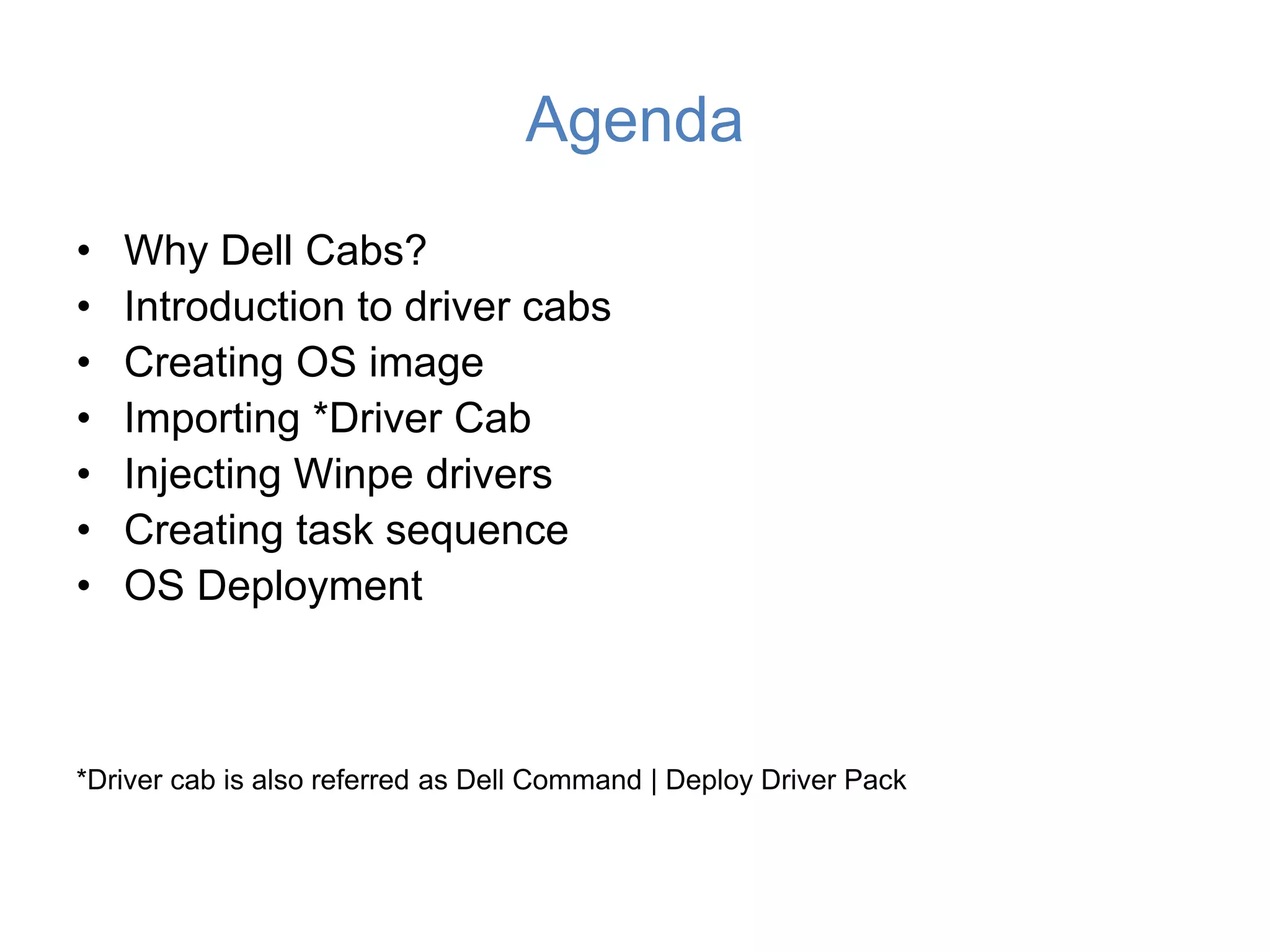 Dell biz client driver cab os deployment using sccm dcip | PPTX