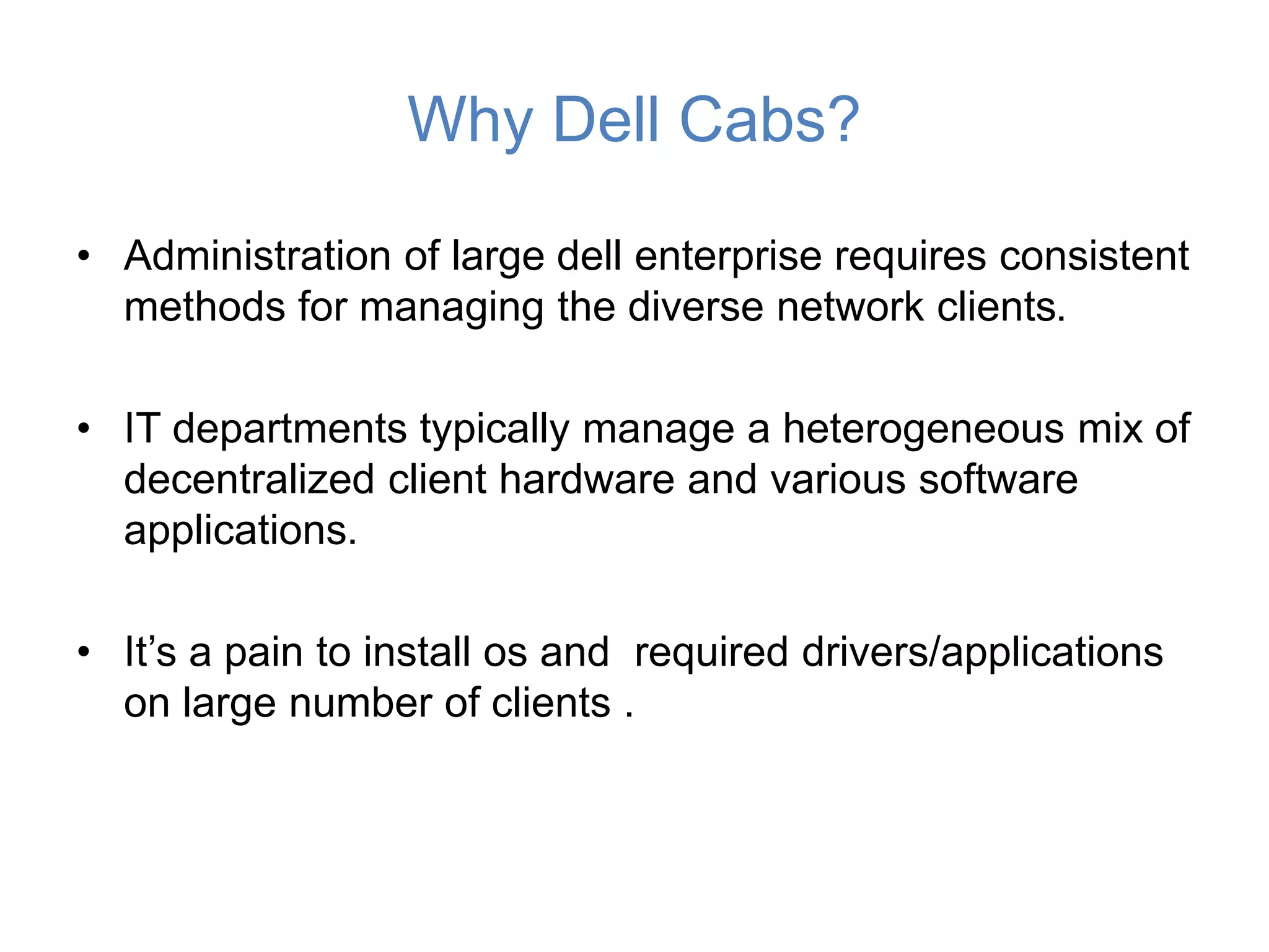 Dell biz client driver cab os deployment using sccm dcip | PPT