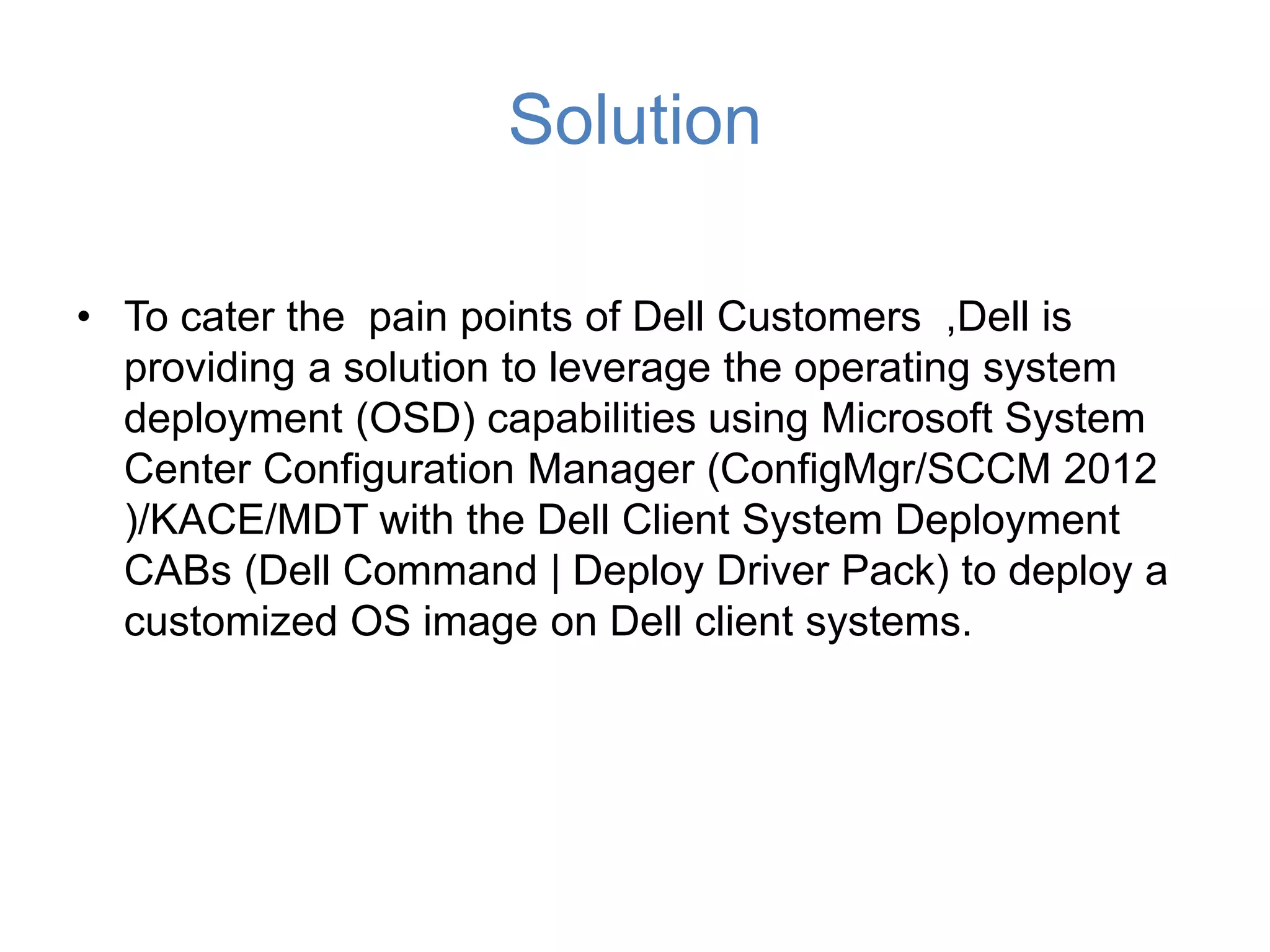 Dell biz client driver cab os deployment using sccm dcip | PPTX