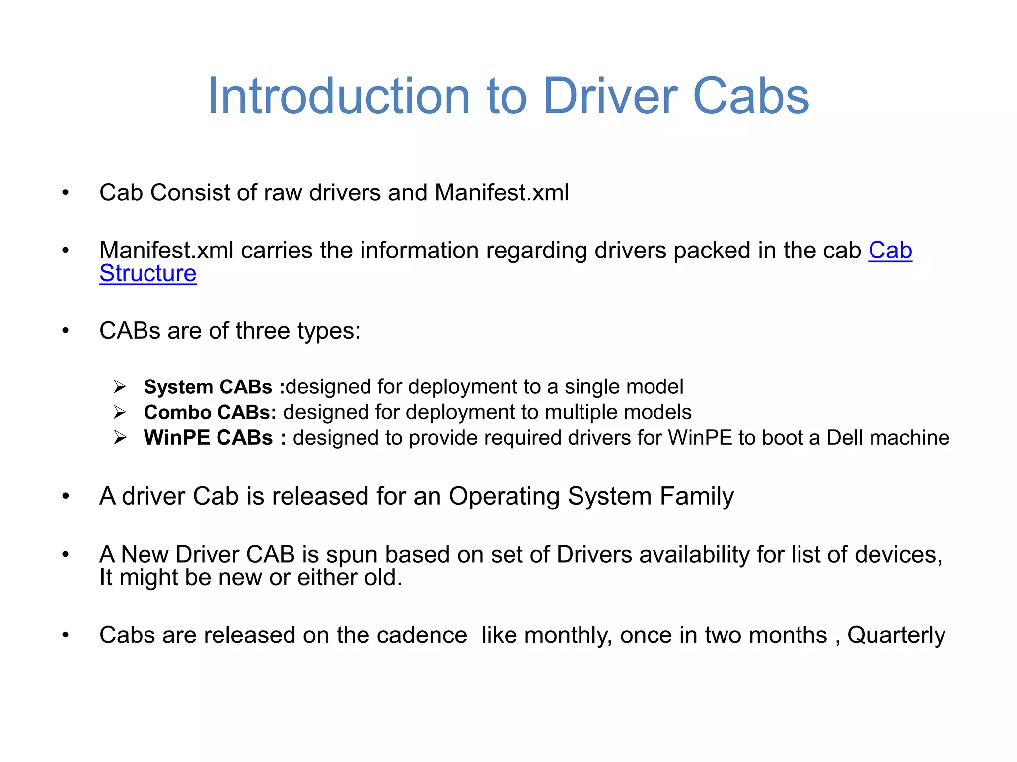 Dell biz client driver cab os deployment using sccm dcip | PPTX