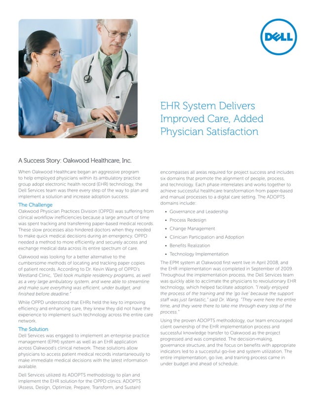 Dell case study oakwood healthcare | PDF