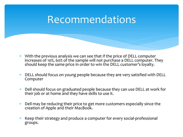 data analysis presentation: Dell case study | PDF