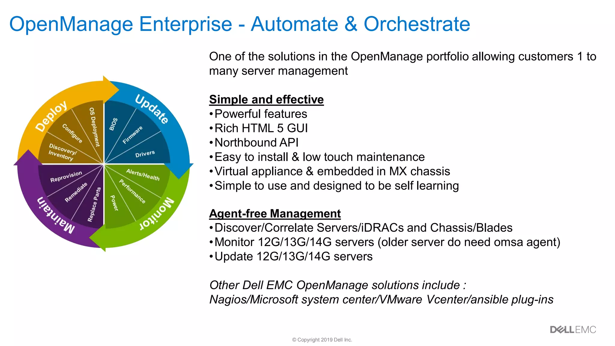 Dell EMC OpenManage Enterprise - Automate & Orchestrate | PDF