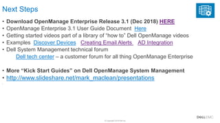 Dell EMC OpenManage Enterprise - Automate & Orchestrate | PDF