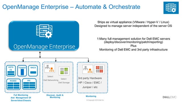 Dell EMC OpenManage Enterprise - Automate & Orchestrate | PDF ...
