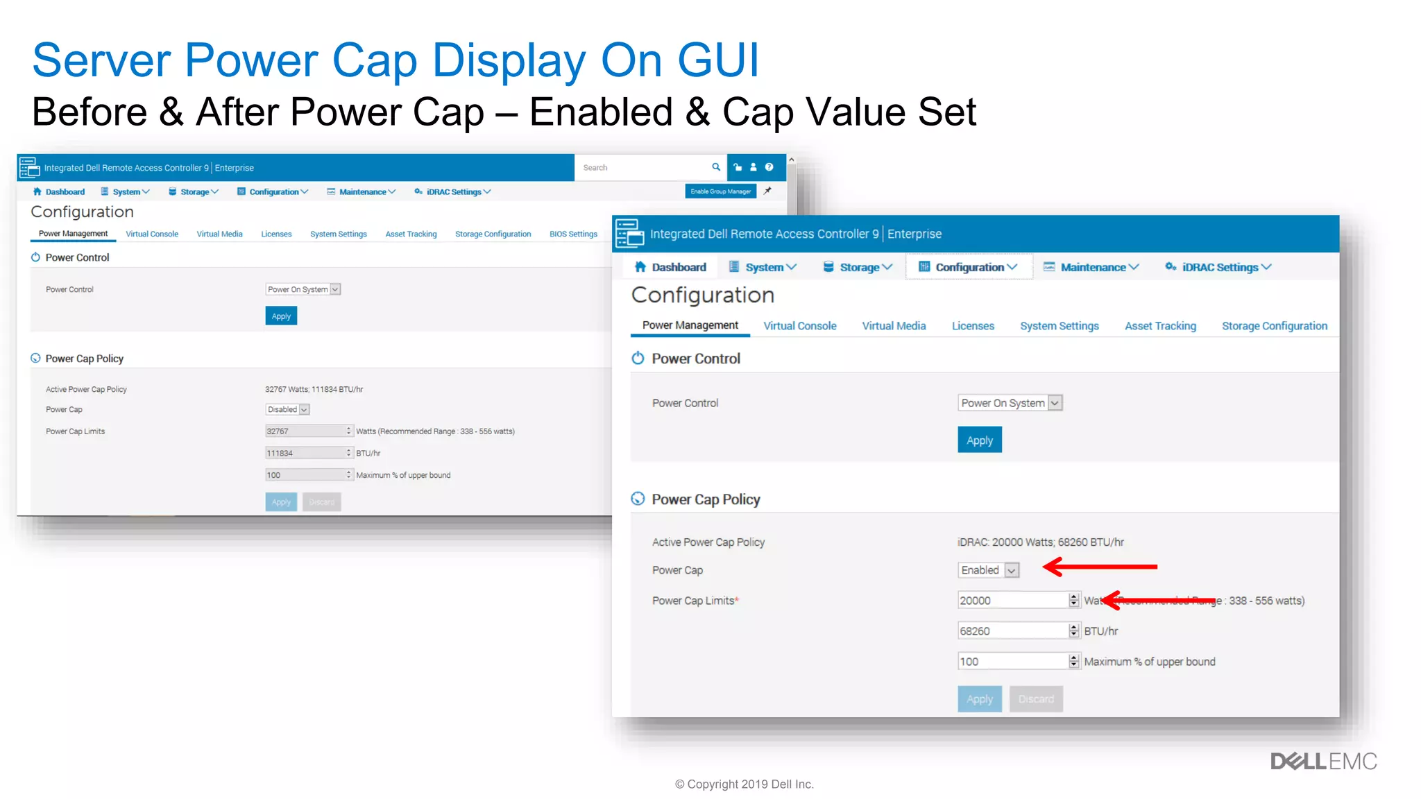 Dell EMC OpenManage idrac9 server power capping | PDF
