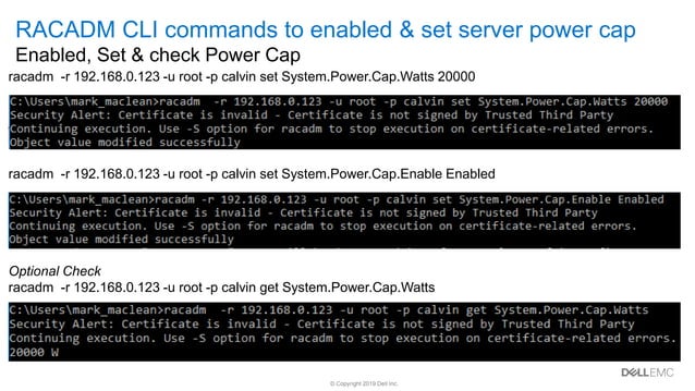 Dell EMC OpenManage idrac9 server power capping | PDF