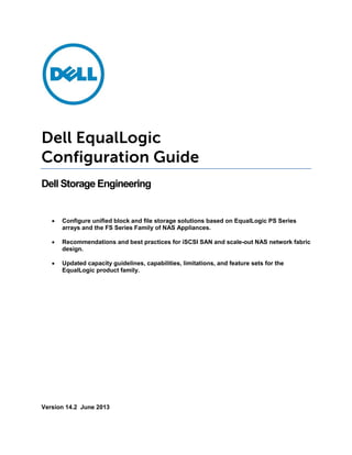 Dell equallogicconfigurationguide v14.2 | PDF