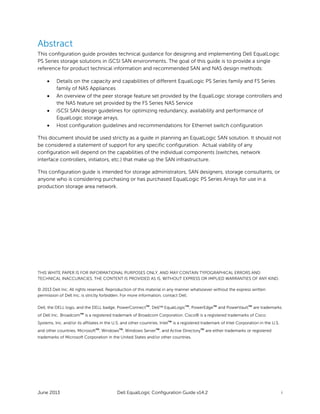 Dell equallogicconfigurationguide v14.2 | PDF