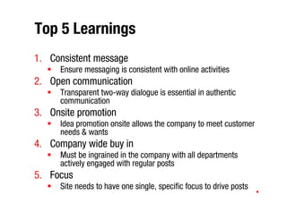 Dell Ideastorm - Community involvement | PDF