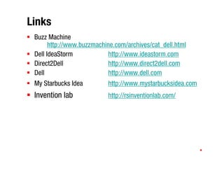 Dell Ideastorm - Community involvement | PDF