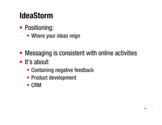 Dell Ideastorm - Community involvement | PDF