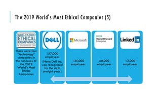 Dell Inc.: A 2019 World's Most Ethical Companies Honoree | PDF