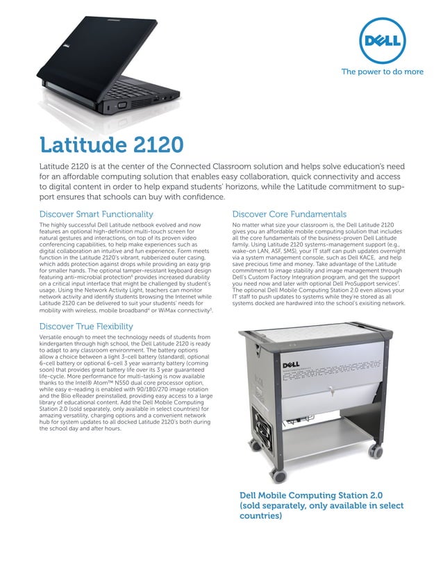 Dell latitude 2120-specsheet | PDF