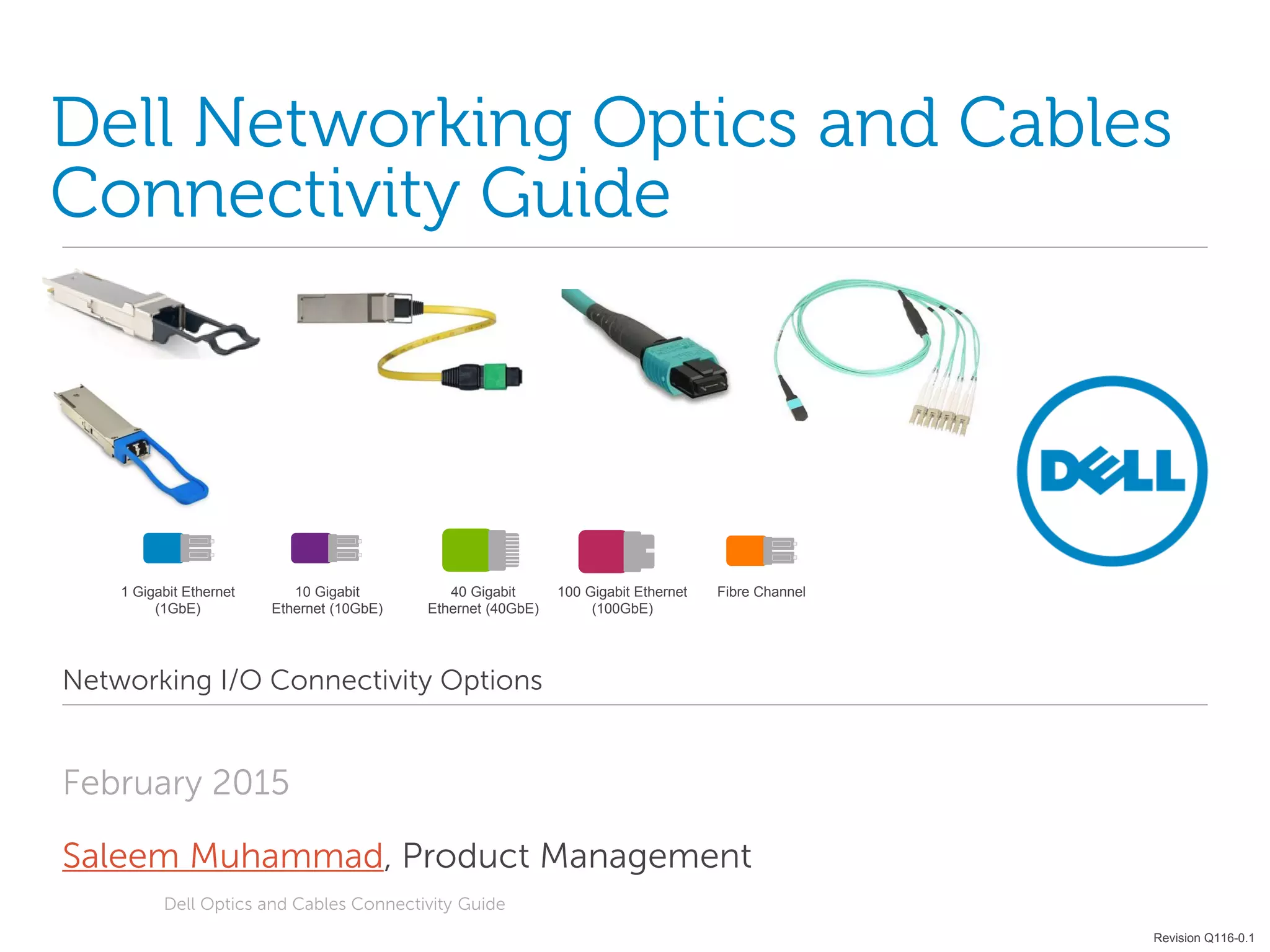 Dell networking optics and cables connectivity guide | PDF