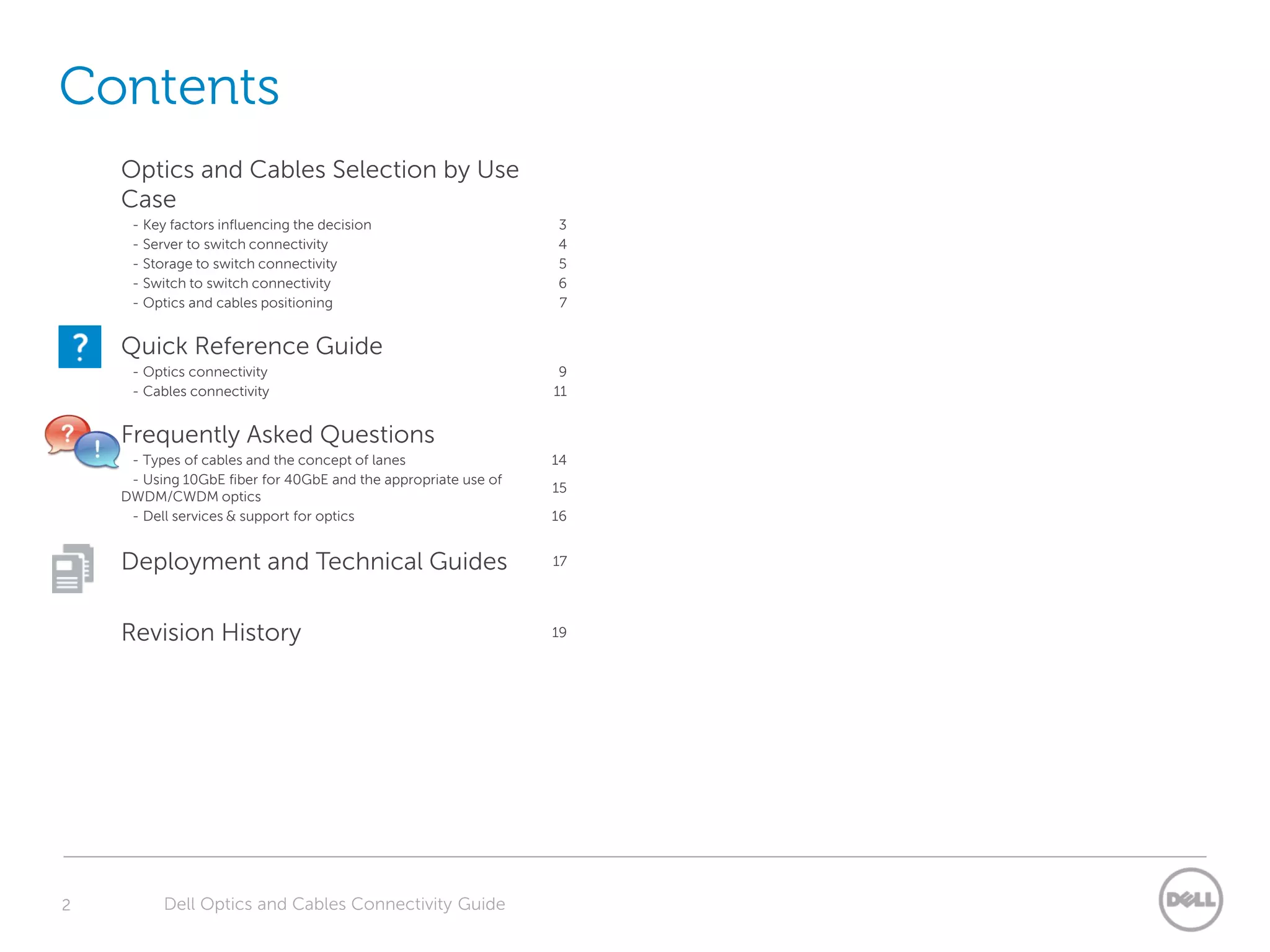 Dell networking optics and cables connectivity guide | PDF