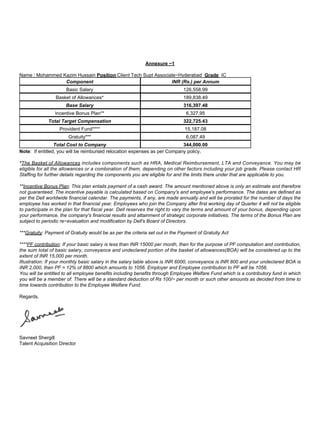 Dell offer letter | PDF