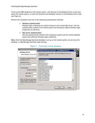 Dell open manage essentials install | PDF | Databases | Computer Software and Applications