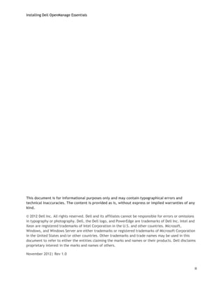 Dell open manage essentials install | PDF | Databases | Computer ...