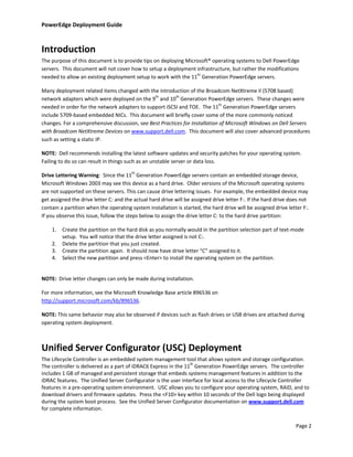 Dell PowerEdge Deployment Guide | PDF