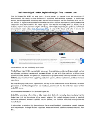 Dell PowerEdge R740 EOL Explained Insights from szwecent.pdf