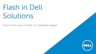 Dell SSD og Flash teknologi i SAN | PDF