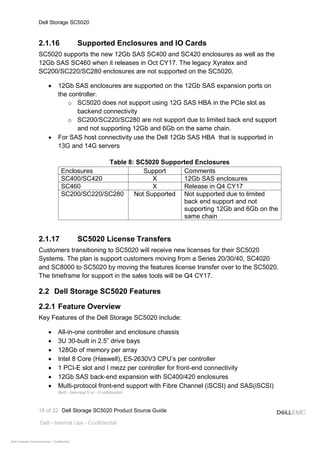 Dell storage sc5020_Guia de Producto | PDF