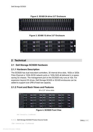 Dell storage sc5020_Guia de Producto | PDF