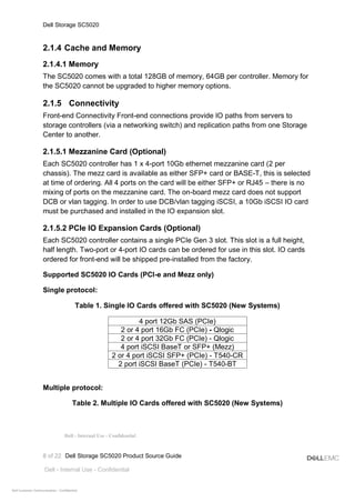 Dell storage sc5020_Guia de Producto | PDF