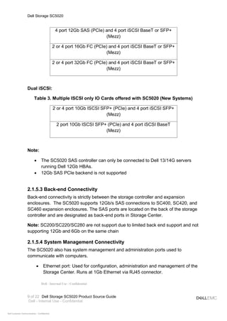 Dell storage sc5020_Guia de Producto | PDF