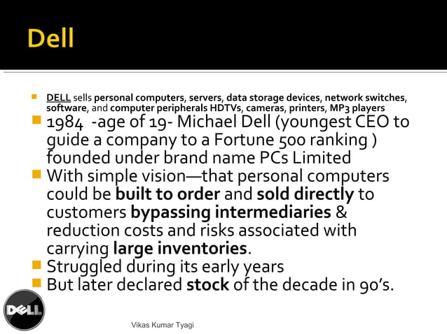Dell, strategic management,strategy | PPT
