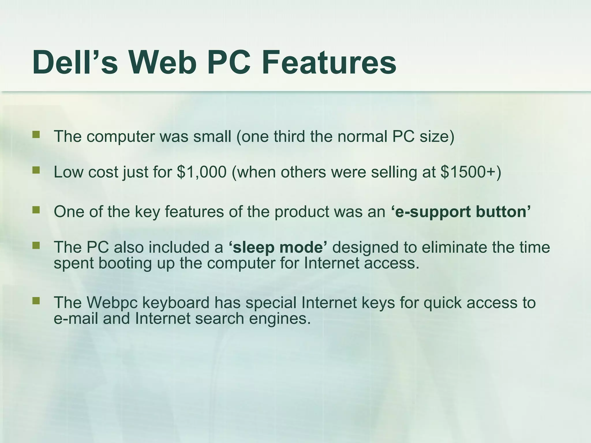 Dell Web PC - Case Study | PPT