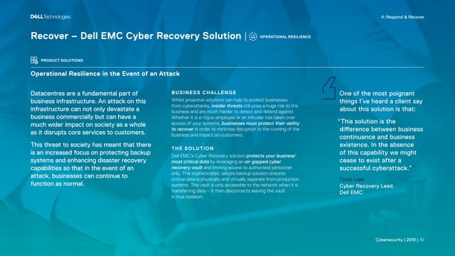 Dell Technologies Cyber Security playbook | PDF