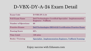 Dell Technologies D-VBX-DY-A-24 Exam Study Guide with Sample Questions ...