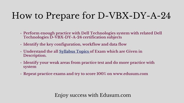Dell Technologies D-VBX-DY-A-24 Exam Study Guide with Sample Questions ...