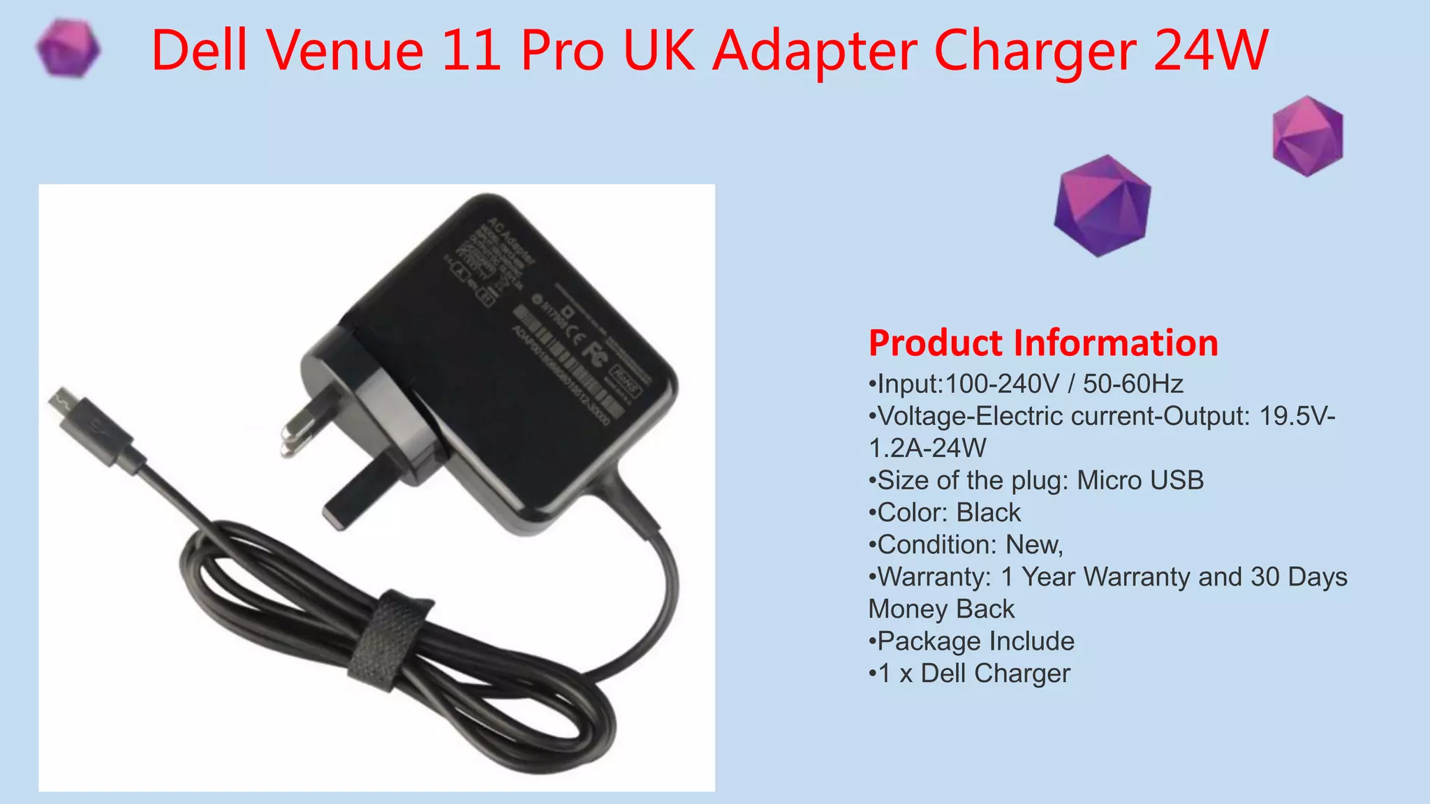 Dell venue 11 pro uk adapter charger 24 w | PPTX
