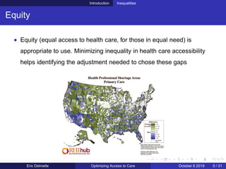 Optimizing Geographic Access to Health Care | PPT