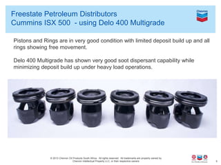 Delo 400 with isosyn technology saf proof of performance deck cummins ...