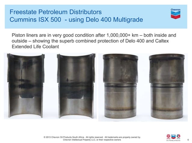 Delo 400 with isosyn technology saf proof of performance deck cummins ...