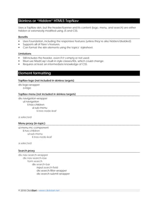 Advanced Skinless HTML5 Design with MadCap Flare - MadWorld 2018, Scott ...