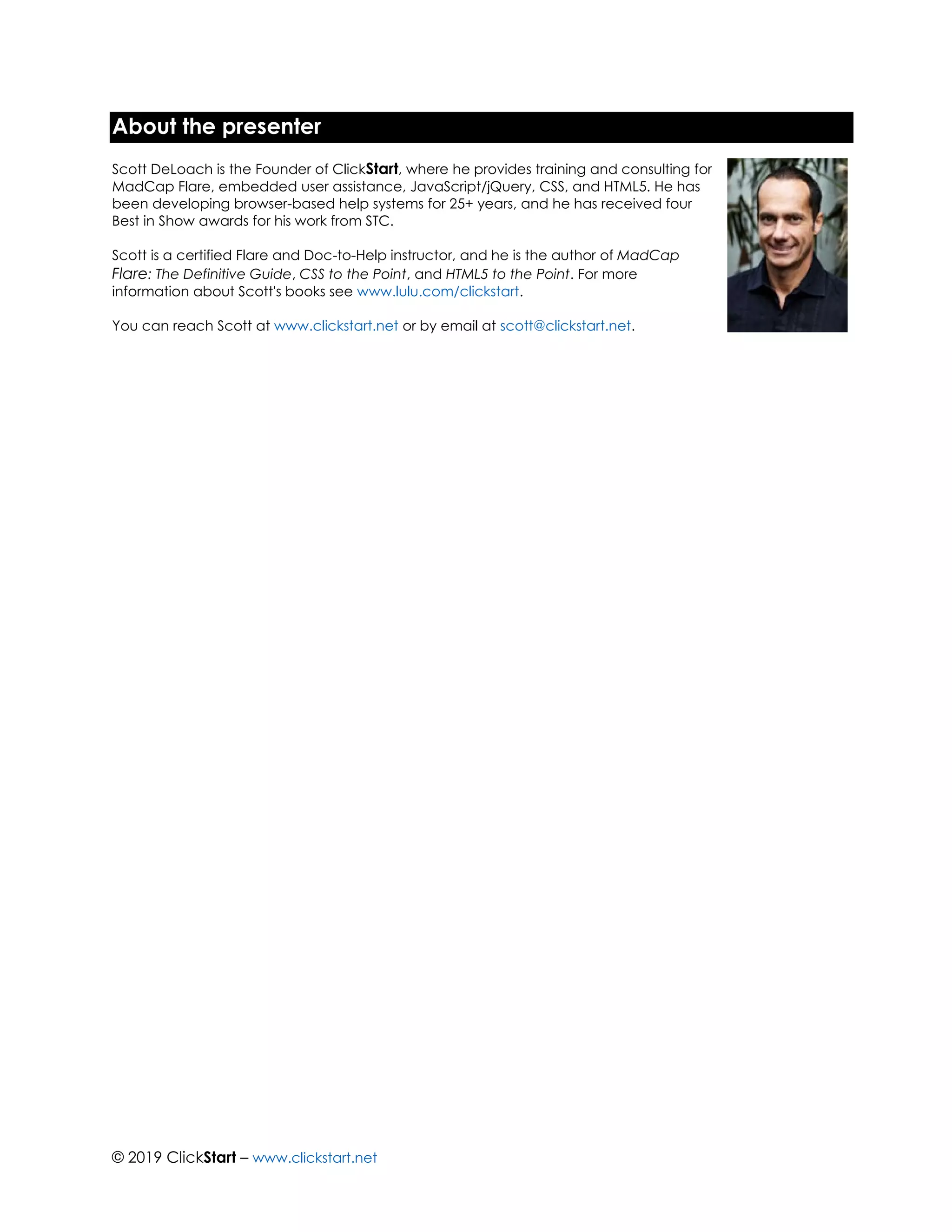 Formatting Images with CSS in MadCap Flare - MadCap webinar, Scott ...