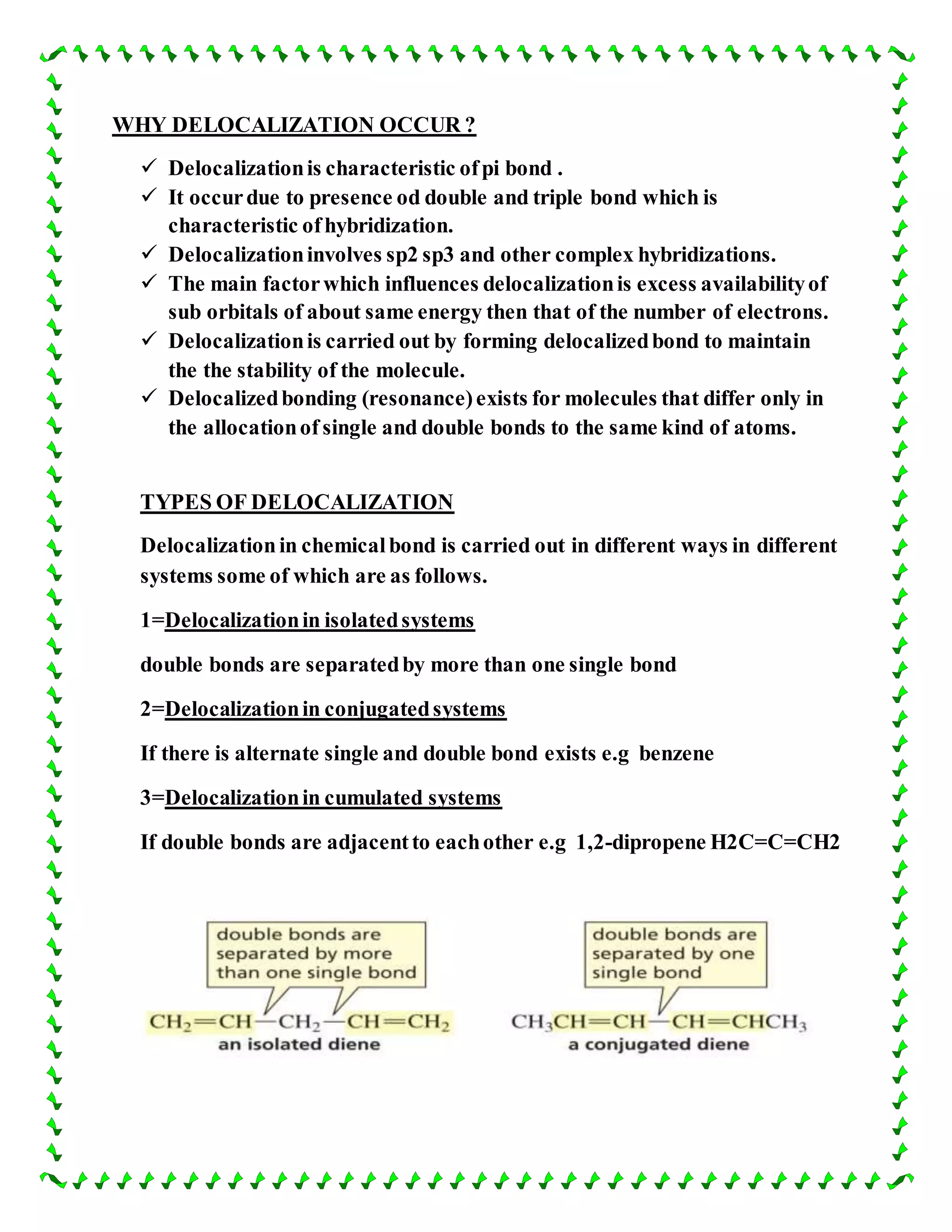 Delocalization in chemical bonding | DOCX