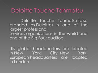 Deloitte | PPT | Large Business | Business